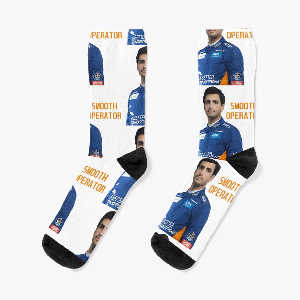 "Carlos Sainz F1 "Smooth Operator" McLaren F1" Socks for Sale by ...