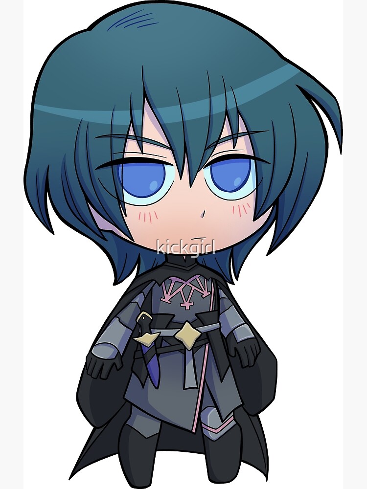 Poster « Byleth (M! Byleth) - Emblème du Feu Trois Maisons - Chibi ...