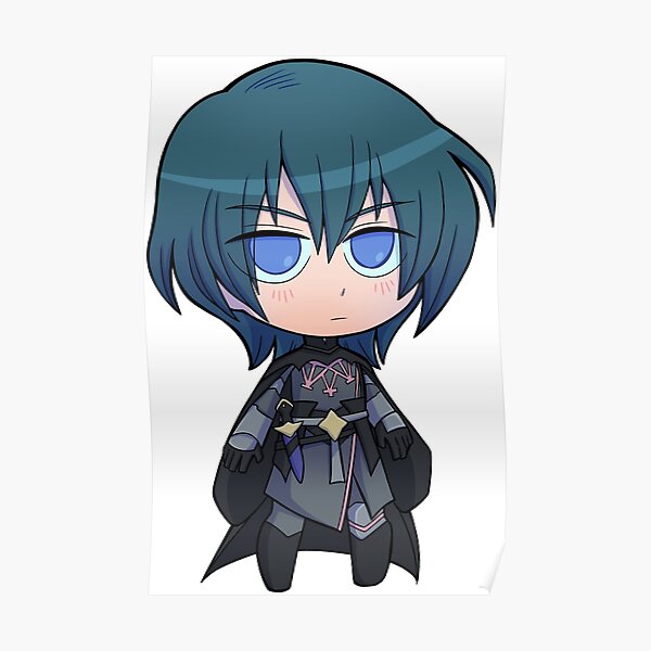Poster « Byleth (M! Byleth) - Emblème du Feu Trois Maisons - Chibi ...