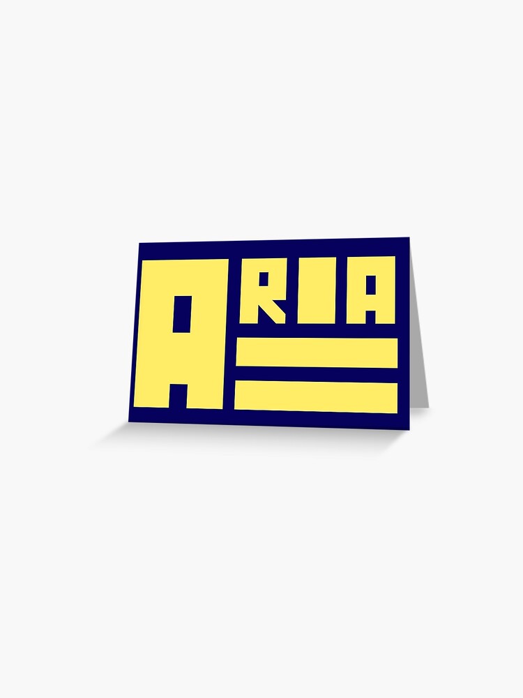 "Aria Company Logo" Greeting Card for Sale by xebec | Redbubble