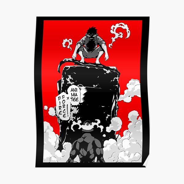 "Fire Force - Shinra vs Infernal" Poster for Sale by animatee | Redbubble