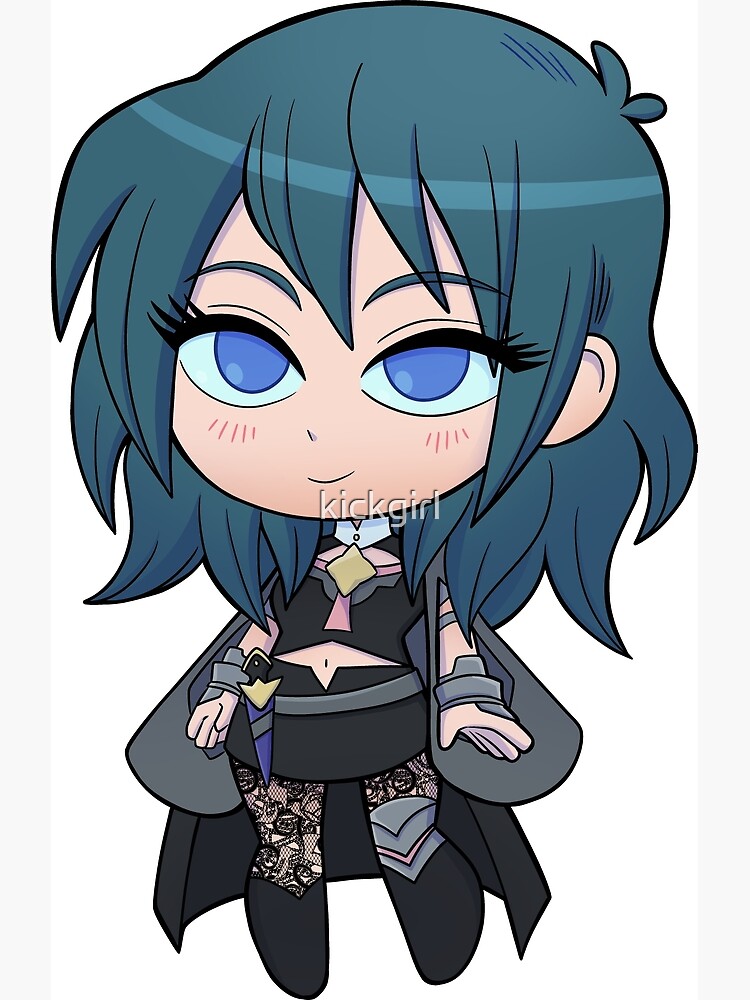 "Byleth (F!Byleth) - Fire Emblem Three Houses - Chibi Cutie" Art Print ...