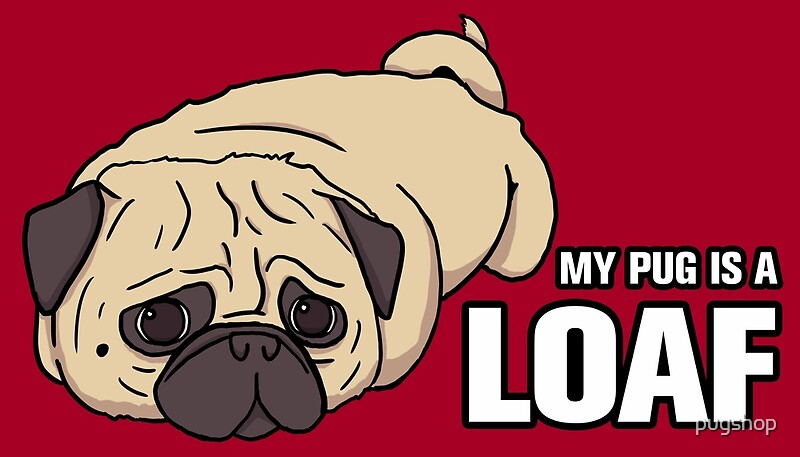"My Pug is a LOAF" by pugshop | Redbubble