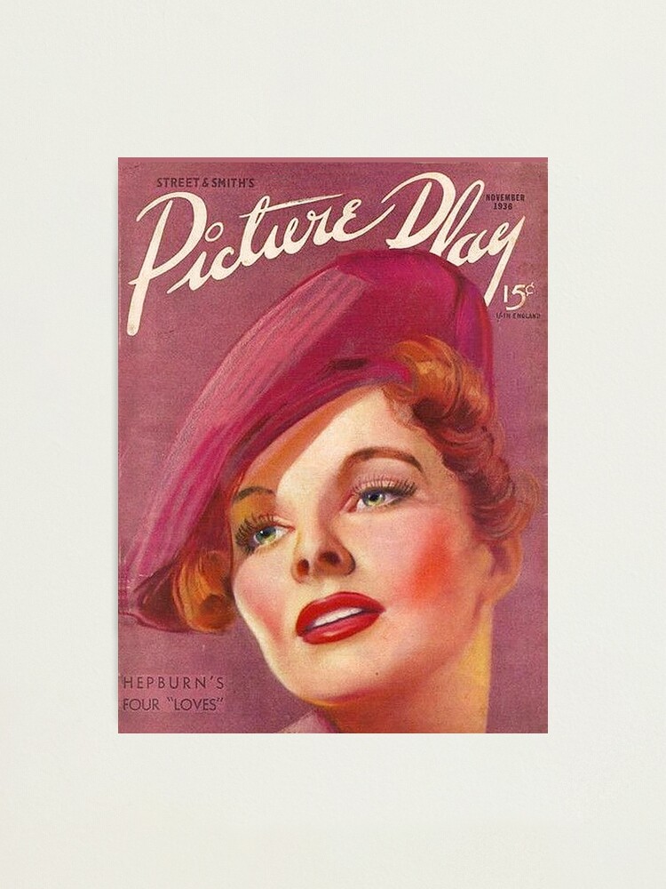 "Katherine Hepburn - vintage pulp magazine cover 1930s/1940s Hollywood ...