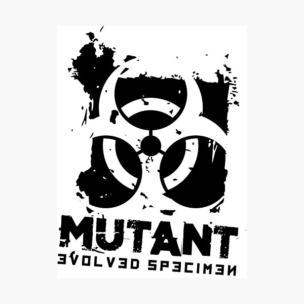 "Mutant with biohazard logo" Photographic Print by sherman0815 | Redbubble