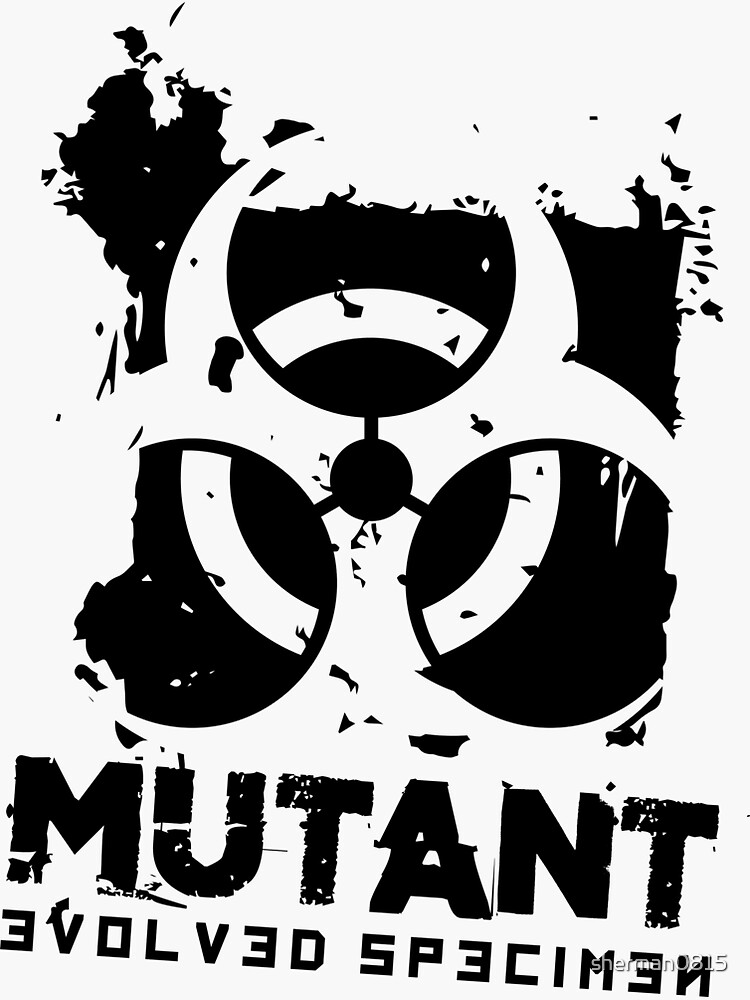 "Mutant with biohazard logo" Sticker for Sale by sherman0815 | Redbubble