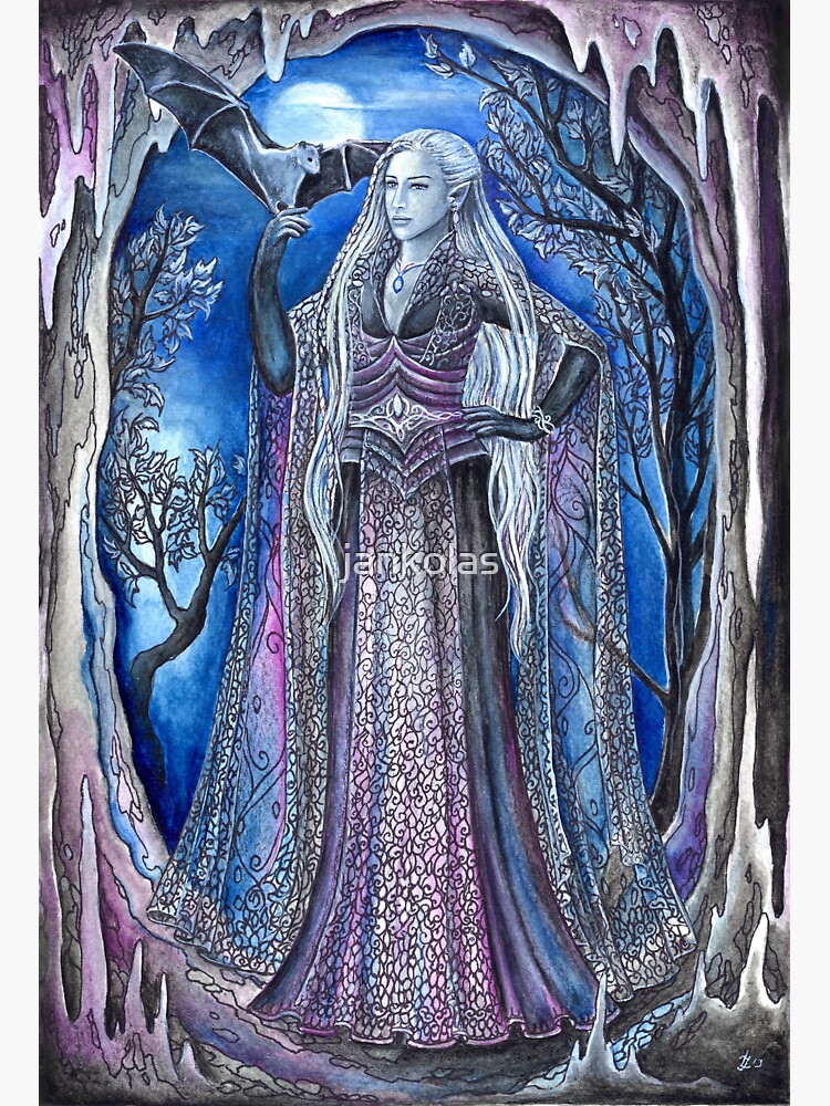 "Elven Princess of Night" Sticker by jankolas | Redbubble