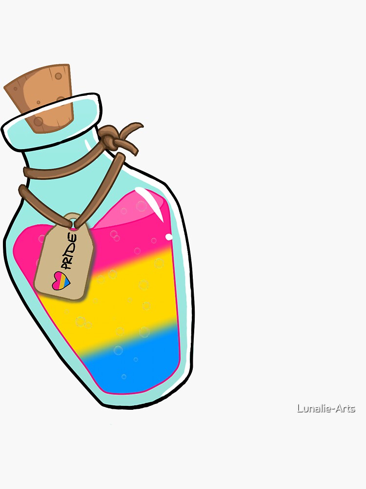 Pansexual Pride Potion Sticker For Sale By Lunalie Arts Redbubble