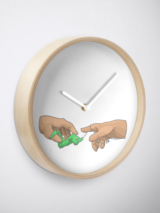 "Creation of Worm" Clock by eden-koval | Redbubble