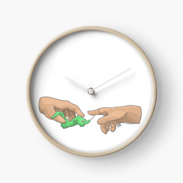 "Creation of Worm" Clock by eden-koval | Redbubble