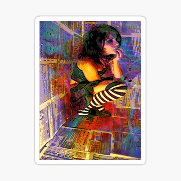 "INFORMATION OVERLOAD" Sticker by Tammera | Redbubble