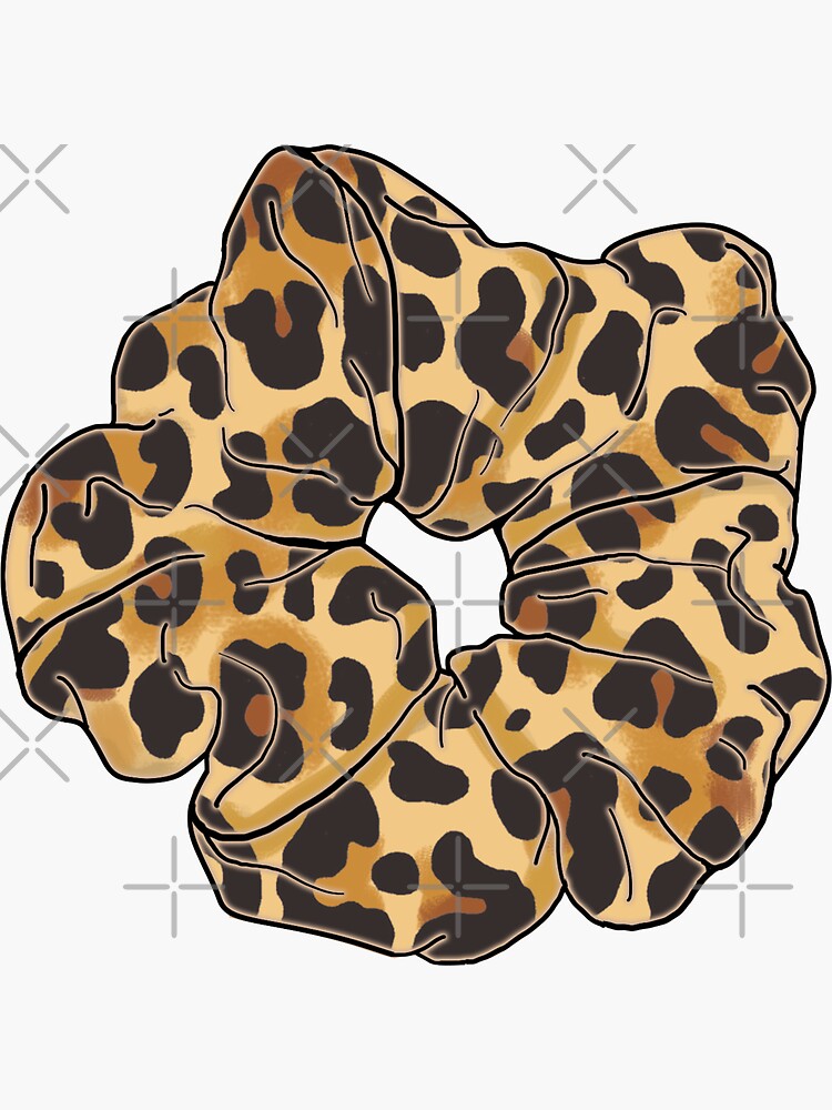 "Scrunchie - Leopard Print" Sticker for Sale by gbfulford | Redbubble