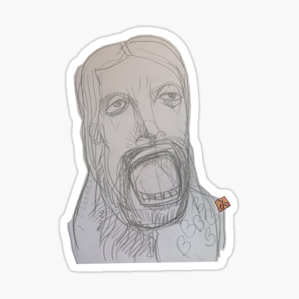 "Jesus Christ Preaching (Drawing by AliceCCI)" Sticker for Sale by ...
