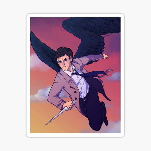 "Castiel" Sticker for Sale by prettyoddchild | Redbubble