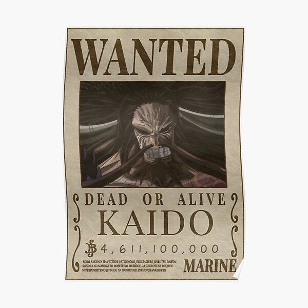 Poster « Wanted KAIDO - Prime de kaido », par TRISKOVA | Redbubble