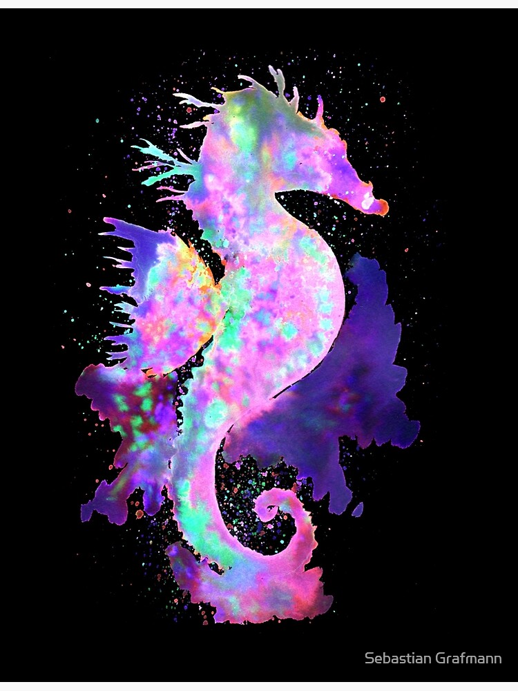 "Purple Space Seahorse" Framed Art Print for Sale by Zeichenbloq ...
