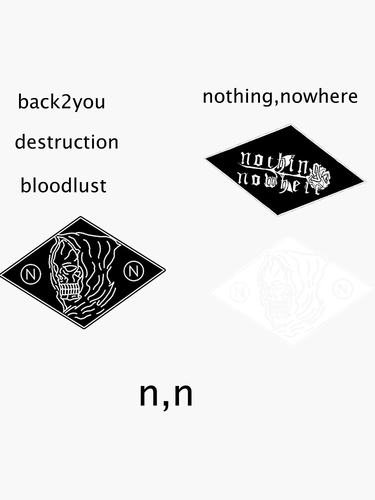 "nothing nowhere, sticker pack 1" Sticker for Sale by L R | Redbubble