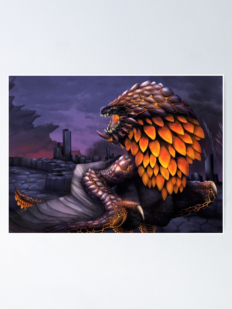"Bazelgeuse - Monster Hunter World (Enraged)" Poster by SqueakyMuffin ...