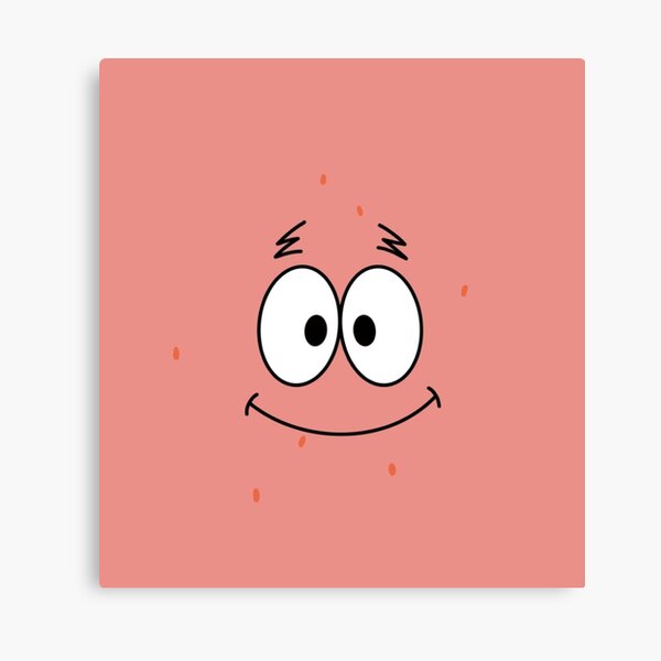 "Patrick Star Face" Canvas Print for Sale by ArtsyJulez | Redbubble
