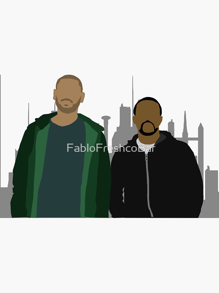 "Dushane & Sully Fan Art" Sticker for Sale by FabloFreshcoBar | Redbubble