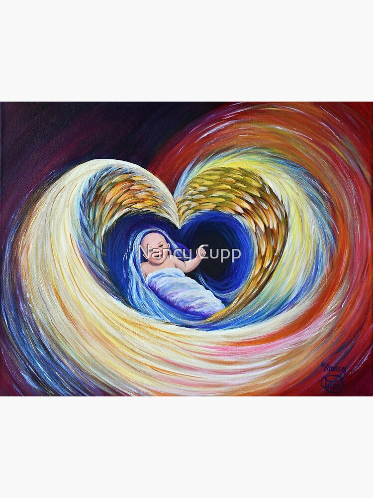 Angel Wings Wrapped Around Drawing
