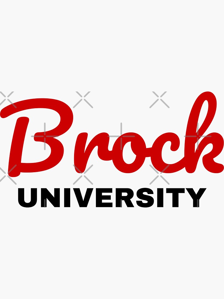 "Brock University Elegant Logo" Sticker for Sale by stickel | Redbubble