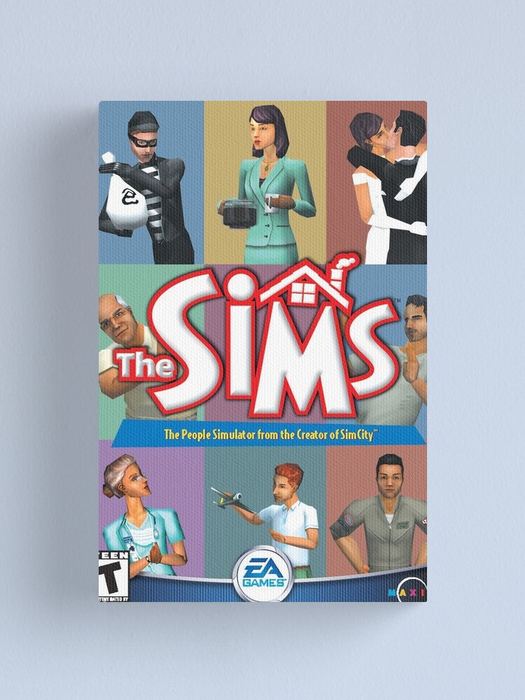 "Sims 1 Box Art" Canvas Print by slappybag9 | Redbubble