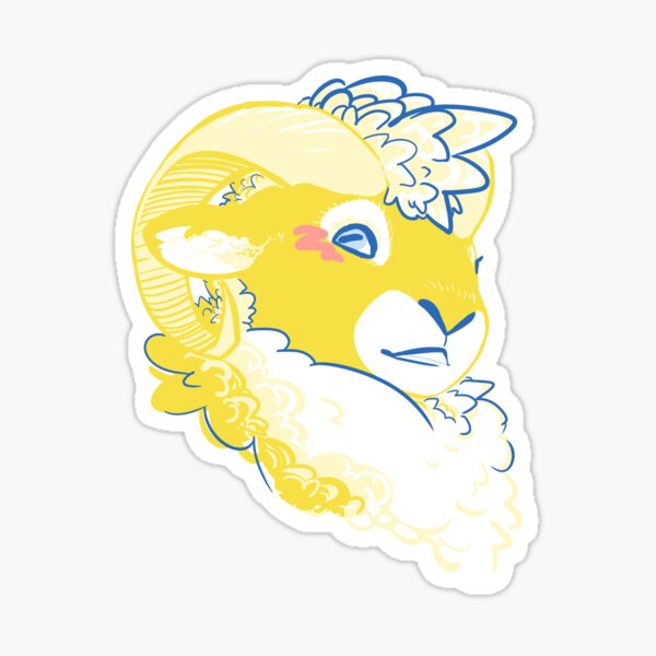 "Blue & Yellow Sheep" Sticker for Sale by Ailpean | Redbubble