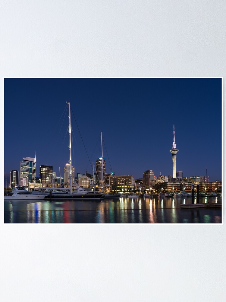 "Skyline of Auckland City" Poster for Sale by Baynik | Redbubble