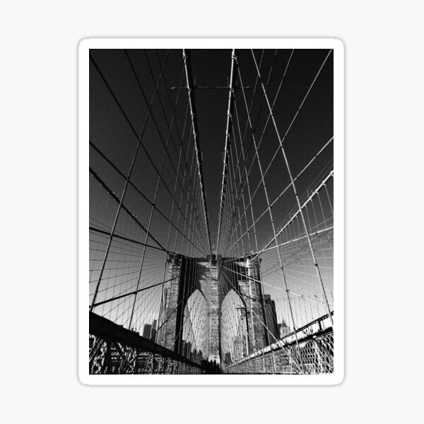 "Brooklyn Bridge, New York" Sticker by RARELA-DPV | Redbubble