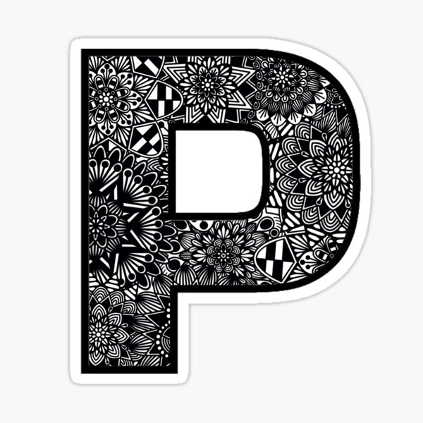 Doodle Letter P Stickers | Redbubble