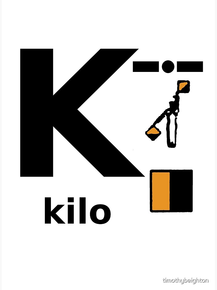 "K for Kilo (phonetic alphabet)" Metal Print for Sale by ...
