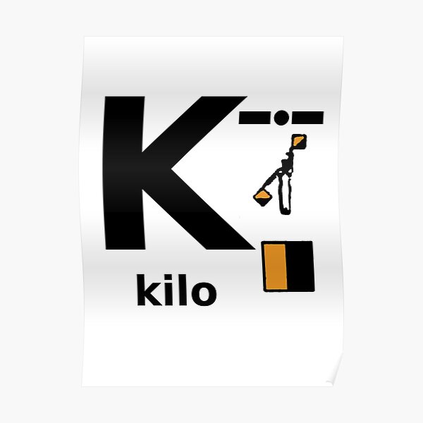 "K for Kilo (phonetic alphabet)" Poster by timothybeighton | Redbubble