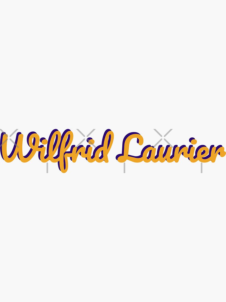 "Wilfrid Laurier University Yellow + Purple Two-Tone Logo" Sticker for ...