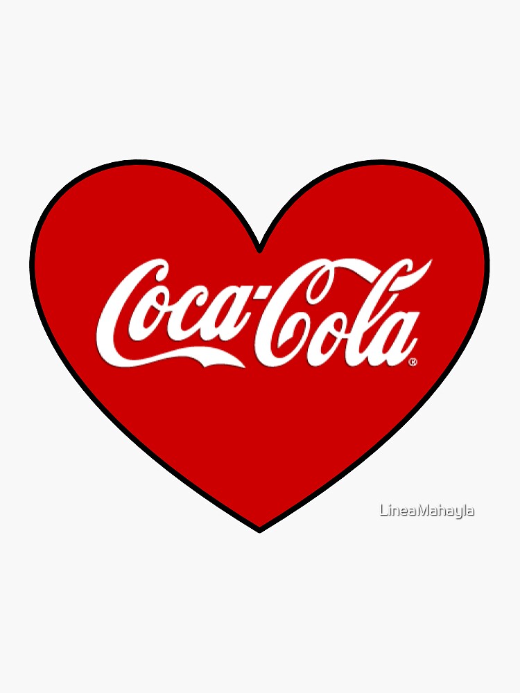 "Coca Cola Heart" Sticker for Sale by LineaMahayla | Redbubble