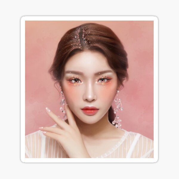 "Chungha Glitter Art" Sticker for Sale by starlight-myday | Redbubble
