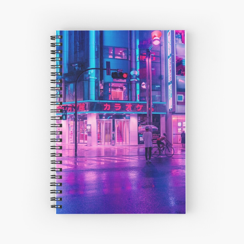 "Neon Nostalgia" Spiral Notebook for Sale by HimanshiShah | Redbubble