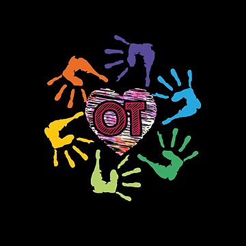 "Cute OT Hands Occupational Therapy Therapist Meaningful Gift" Sticker ...
