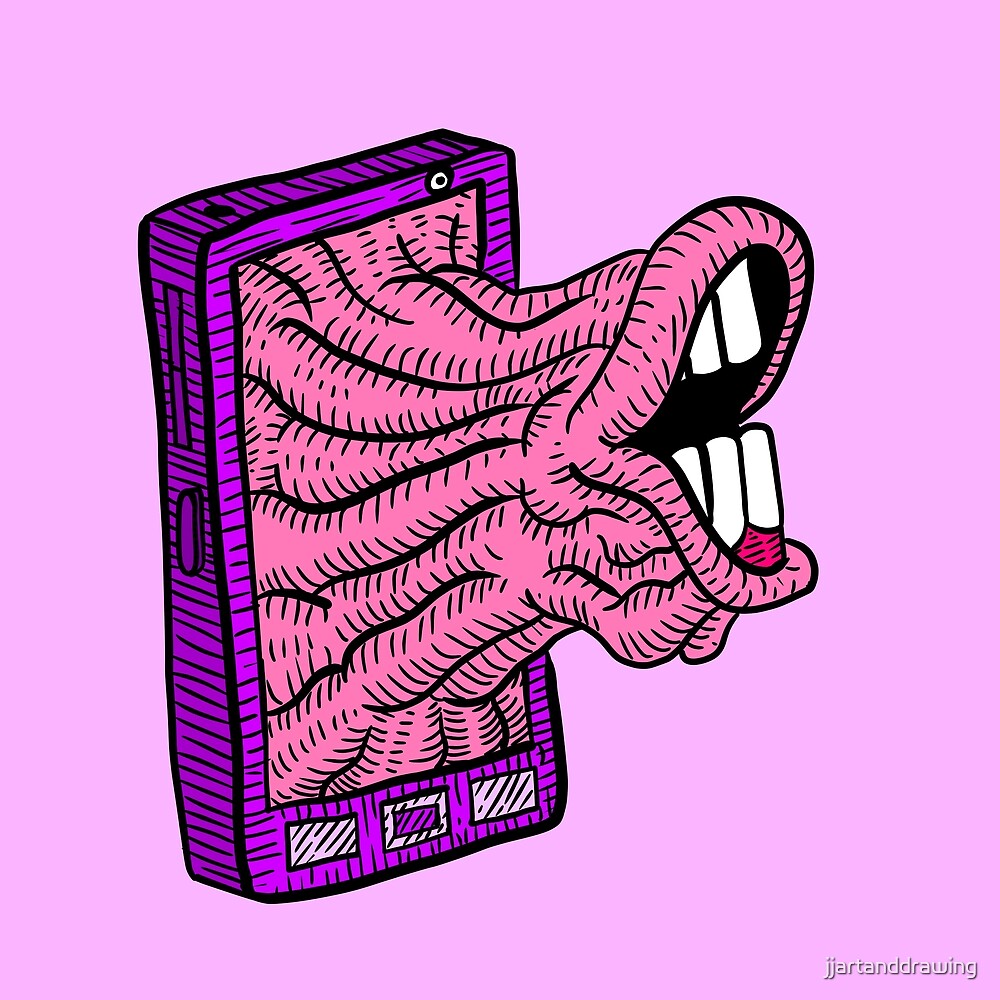 "phone monster. creepy smartphone artwork." by JJ ADX | Redbubble