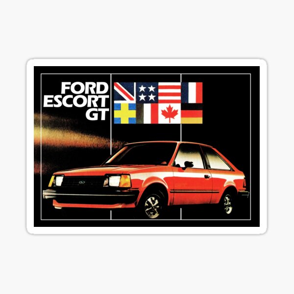 "FORD ESCORT GT" Sticker by ThrowbackMotors | Redbubble