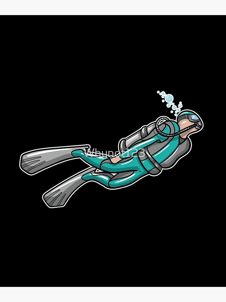 Scuba Diver Drawing Realistic