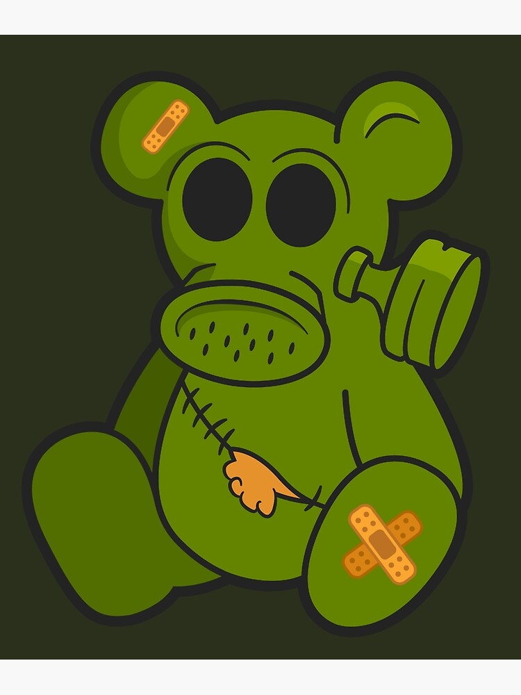 "Toxic Teddy - Apocalypse Bear" Poster for Sale by psychodork | Redbubble
