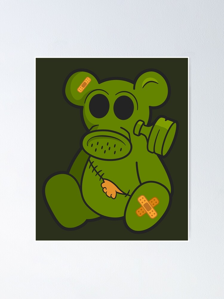 "Toxic Teddy - Apocalypse Bear" Poster for Sale by psychodork | Redbubble