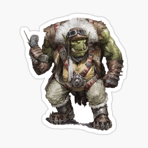 "Aeronautica Imperialis - Ork pilot" Sticker for Sale by hrolfr | Redbubble