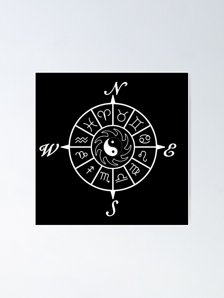 "Zodiac Compass" Poster by CoolYule | Redbubble