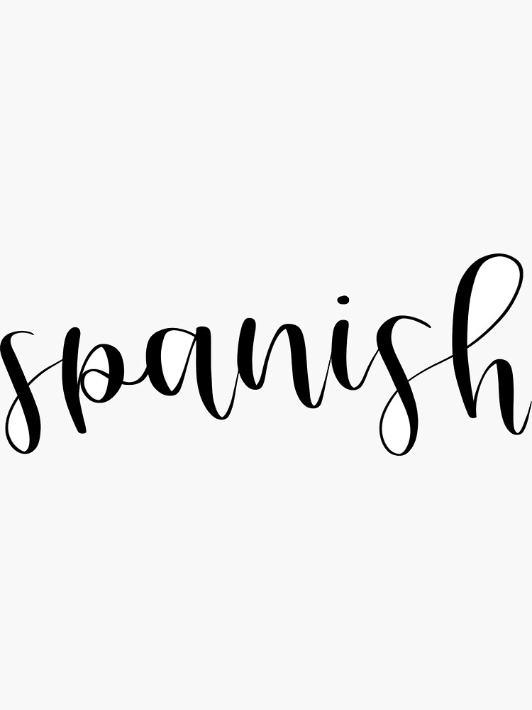 "Spanish Class" Sticker for Sale by claireletters | Redbubble