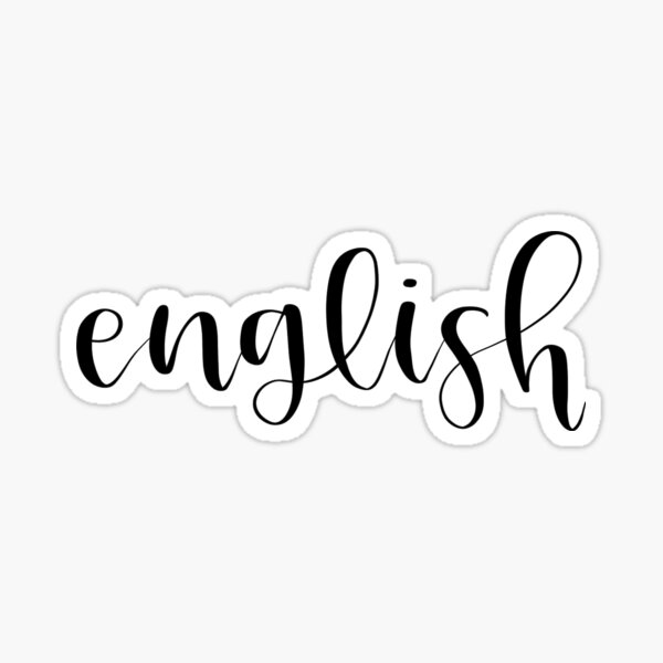 "English Class" Sticker by claireletters | Redbubble