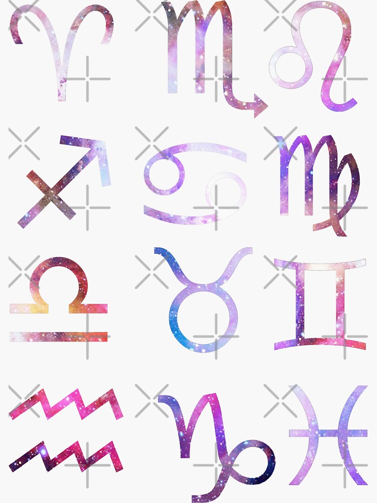 "Galaxy Astrology Star Signs" Sticker for Sale by WiccaFairy | Redbubble
