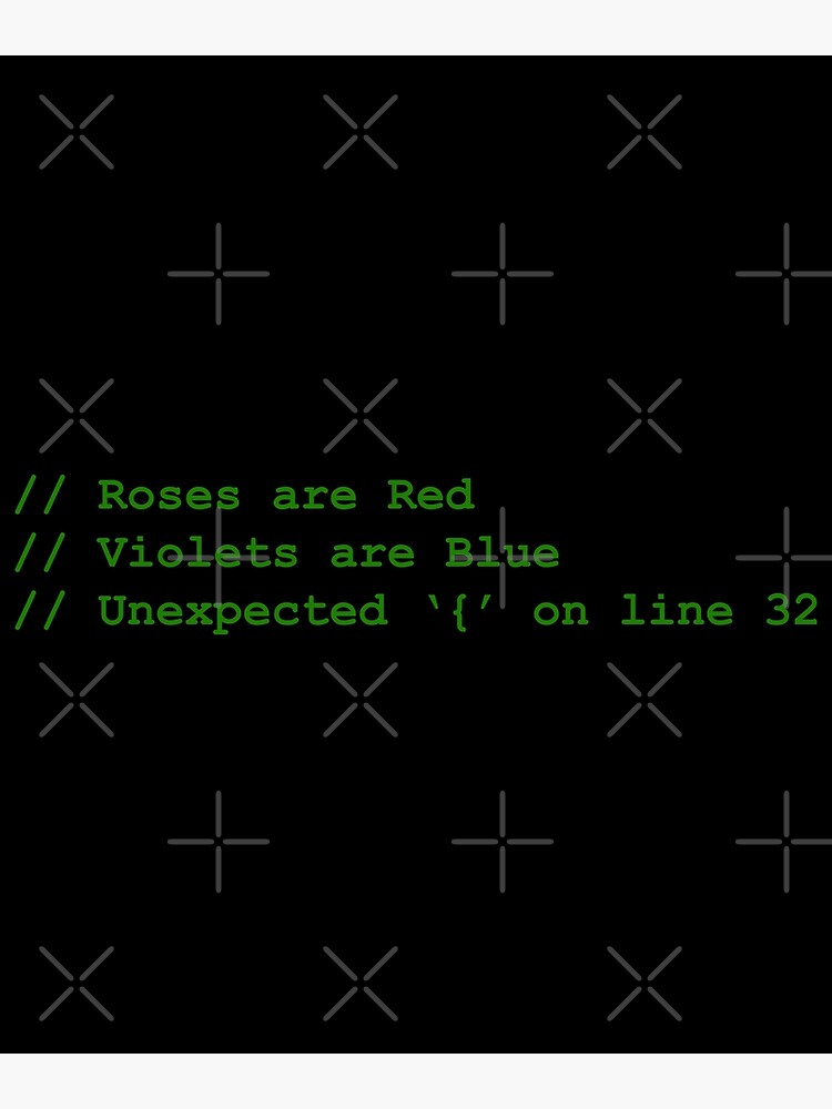 "Syntax Error Poem" Poster for Sale by TheLastStand | Redbubble