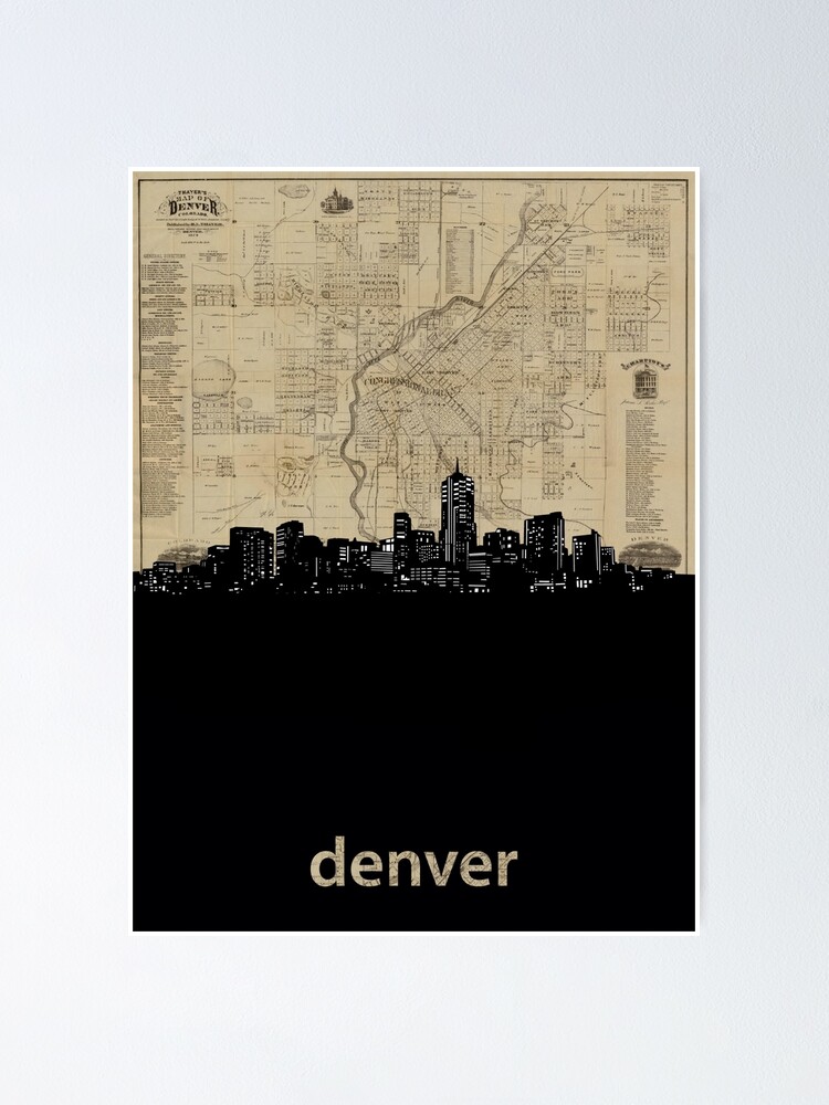 "denver skyline" Poster by BekimART | Redbubble